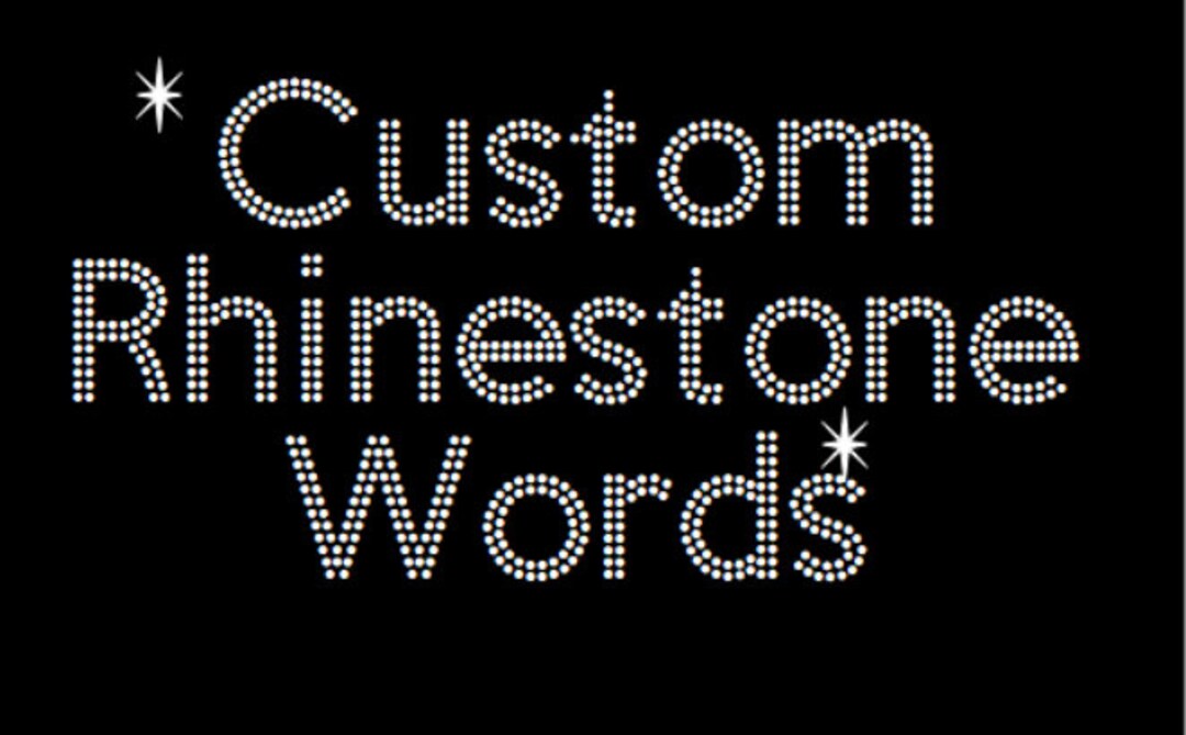 Basic Rhinestone Letters, Custom Rhinestone Words, Alphabet Rhinestone ...