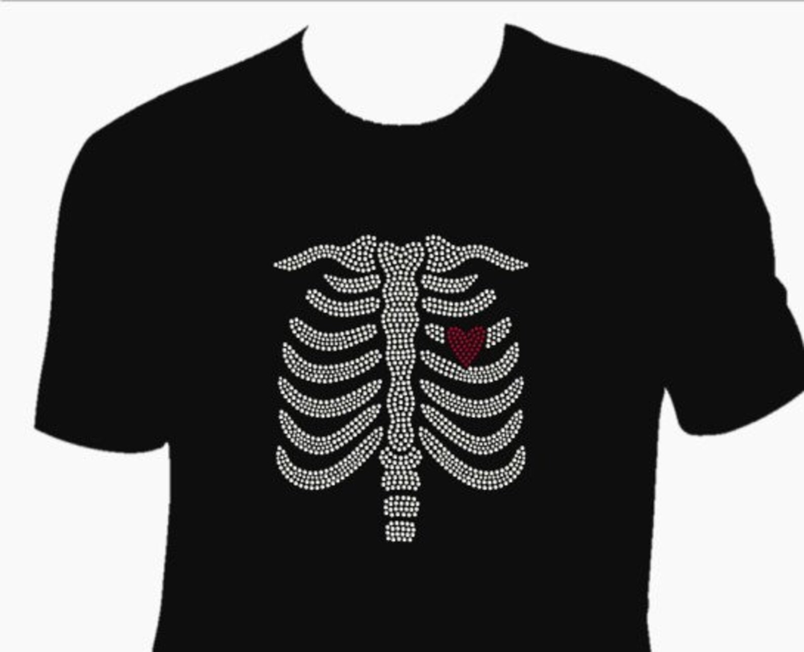 Bling Skeleton Iron On, Rhinestone Bones, Bedazzled Skeleton Iron On ...