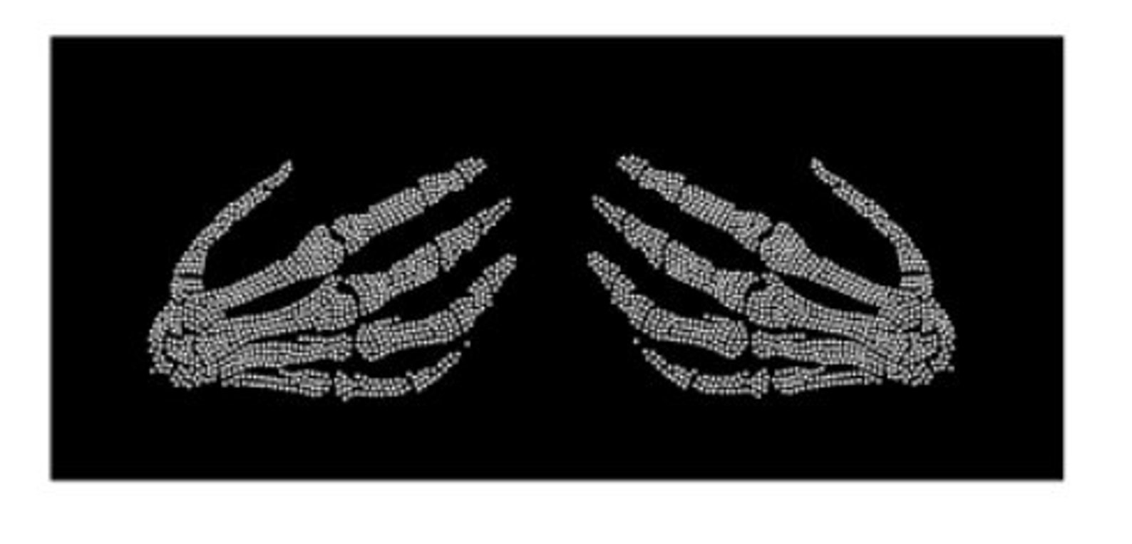Rhinestone Skull Hands, Skeleton Hands DIY Iron On,, Halloween Skeleton ...