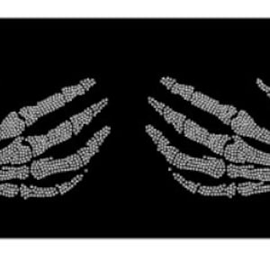 Rhinestone Skeleton Hands DIY Iron On, Skull Hands, Halloween Skeleton ...