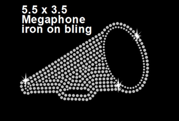 Cheer Megaphone Rhinestone Iron On Megaphone Spangles - Etsy