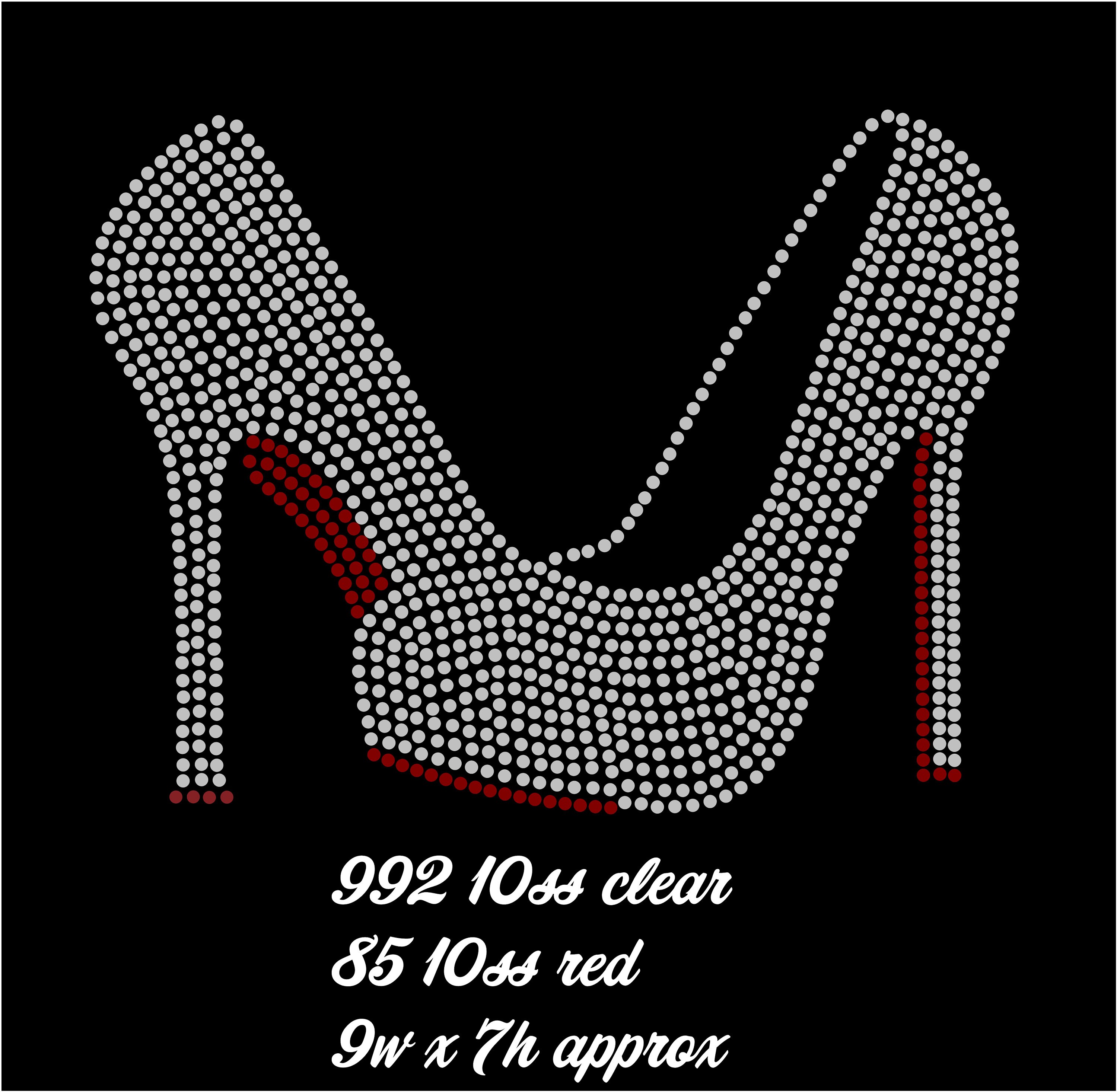 Rhinestone High Heals Svg, Rhinestone High Heals Dxf, 10ss Rhinestone ...