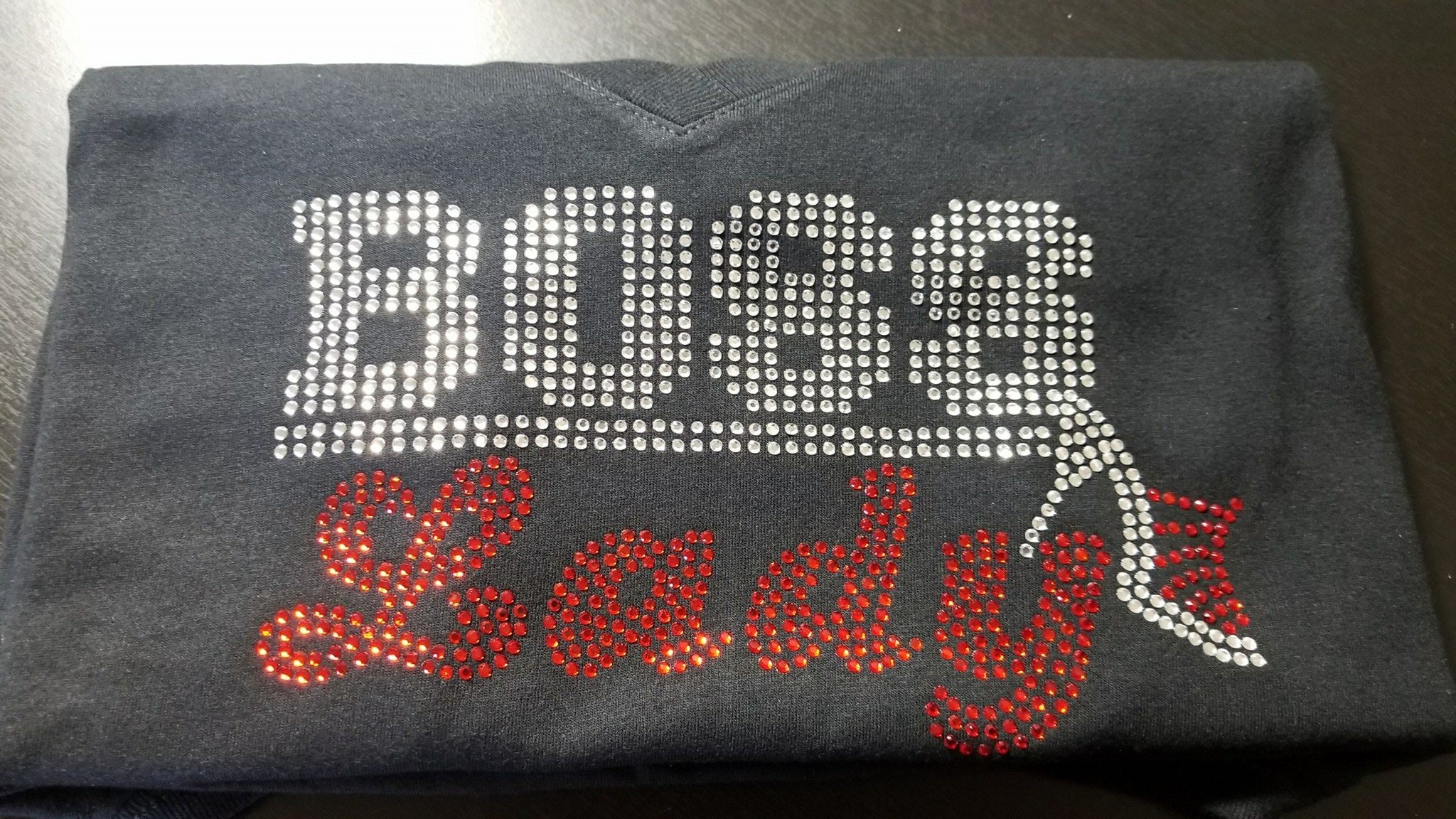 Boss Lady Rhinestone Tee Boss Lady Bling Womens Rhinestone - Etsy