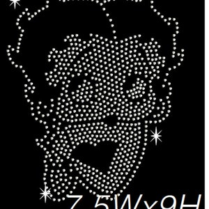 Betty Boop Bling Iron On, DIY Rhinestone Iron On, Betty Boop Decal ...