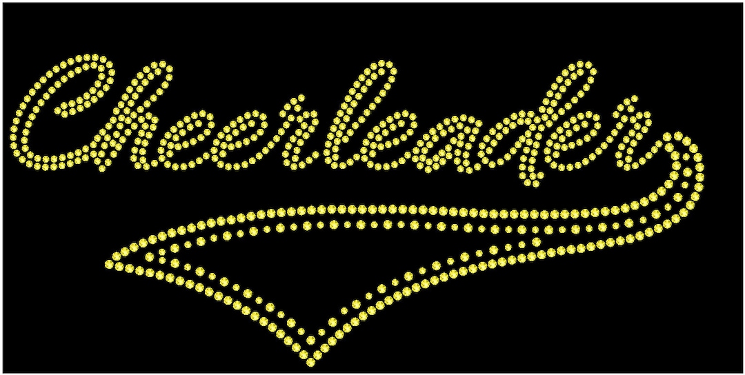 Cheerleader Rhinestone Transfers, Cheer Rhinestone Iron On - Etsy