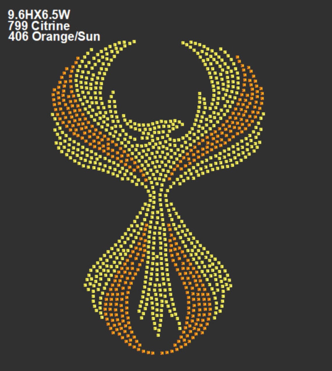 Phoenix Bird Bling Iron On, Phoenix Rising, Mythic Egyptian Bird ...