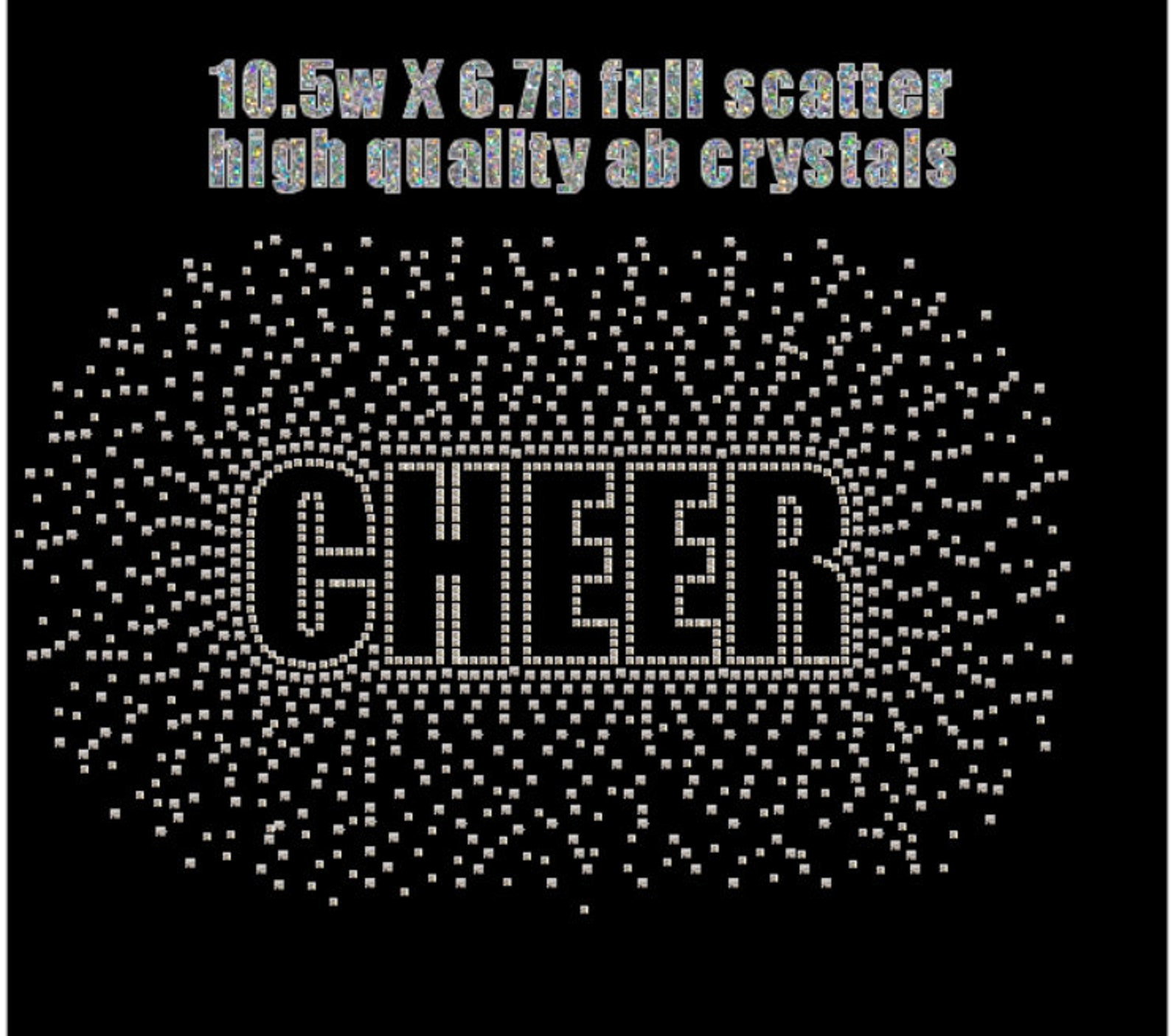 Cheer Scattered Rhinestone Iron on Template. Coach Bling, Custom Name ...