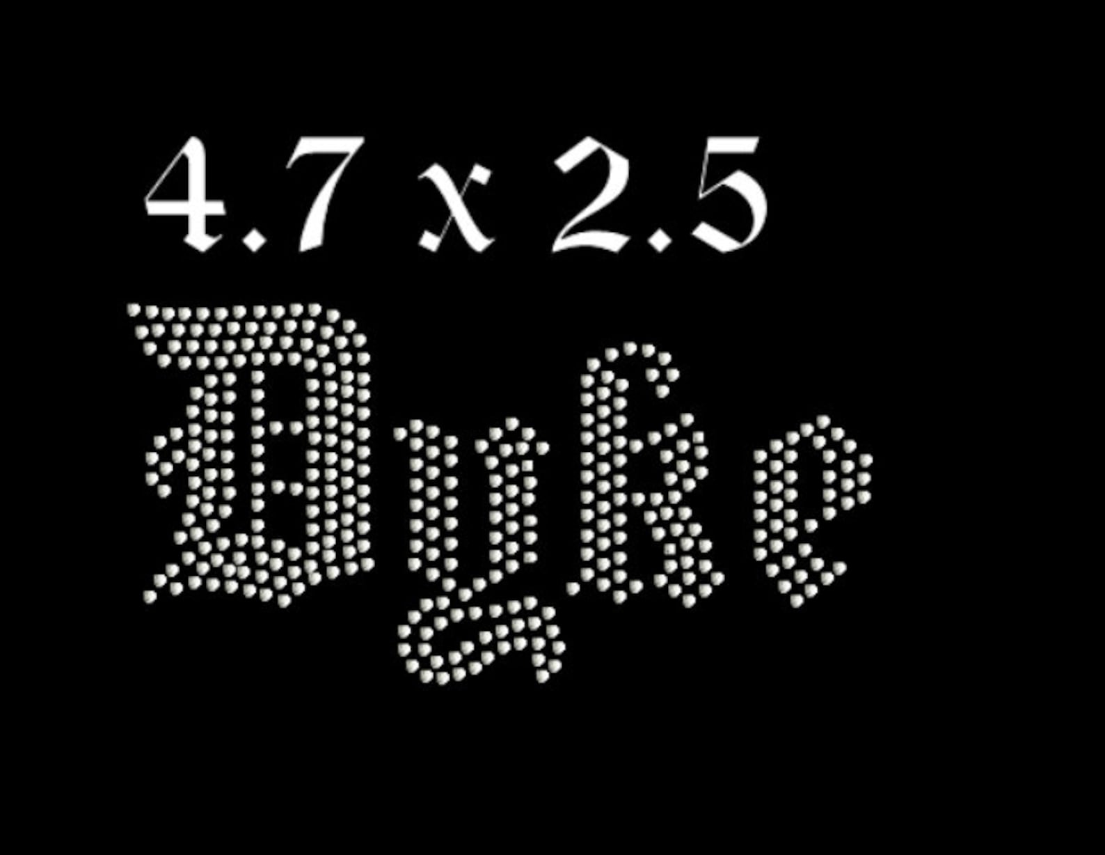 Old English Bling Font, Personalized Rhinestone Letters, Rhinestone ...