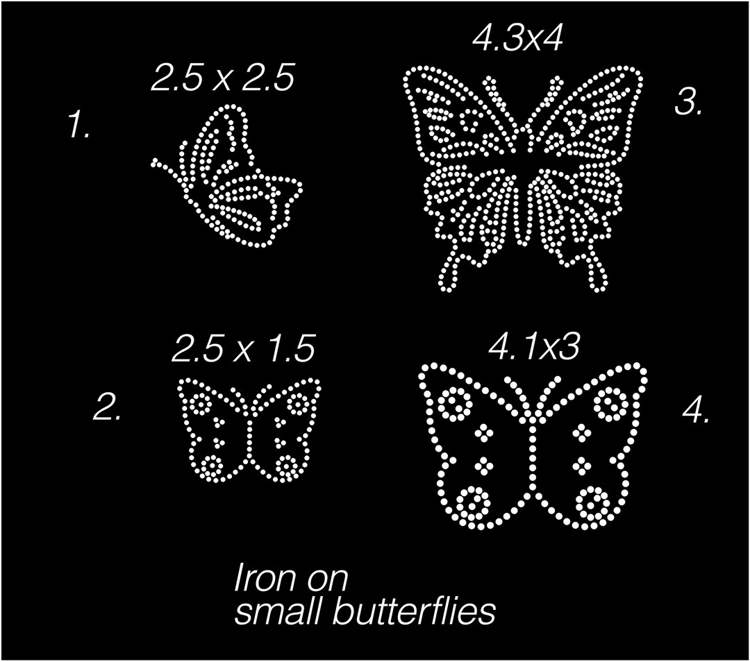 Bling Butterflies, Small Iron on Butterflies, Butterfly Patch ...