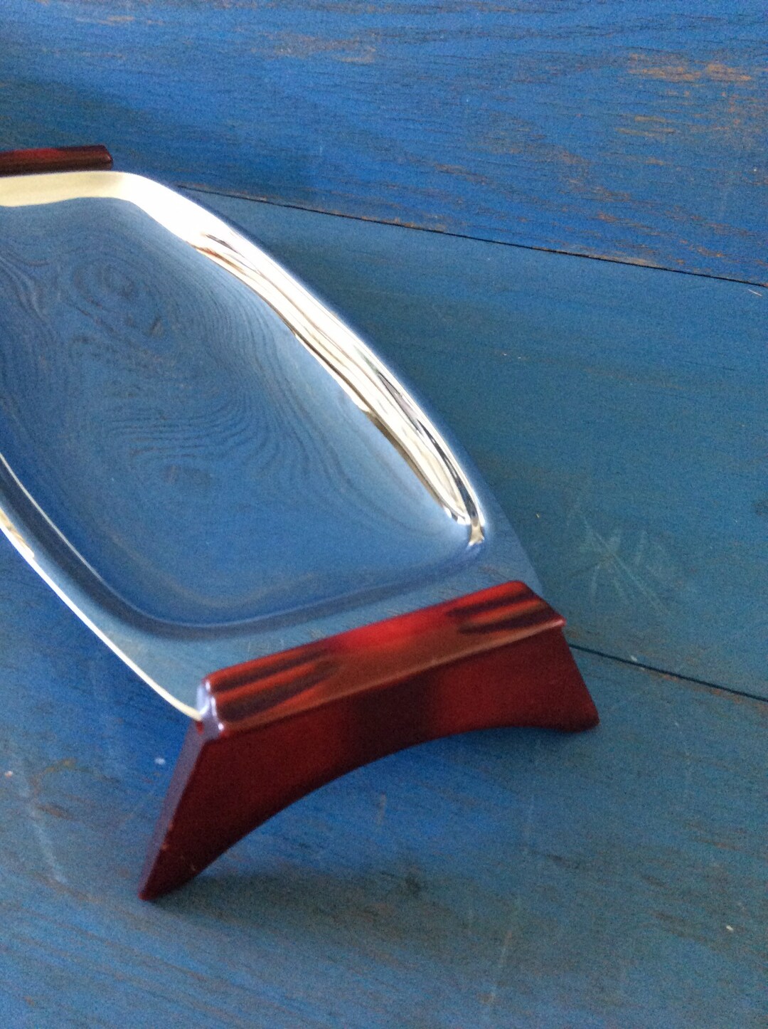 Tray. Vintage Bakelite Stainless Steel Tray, Midcentury Stainless Steel ...