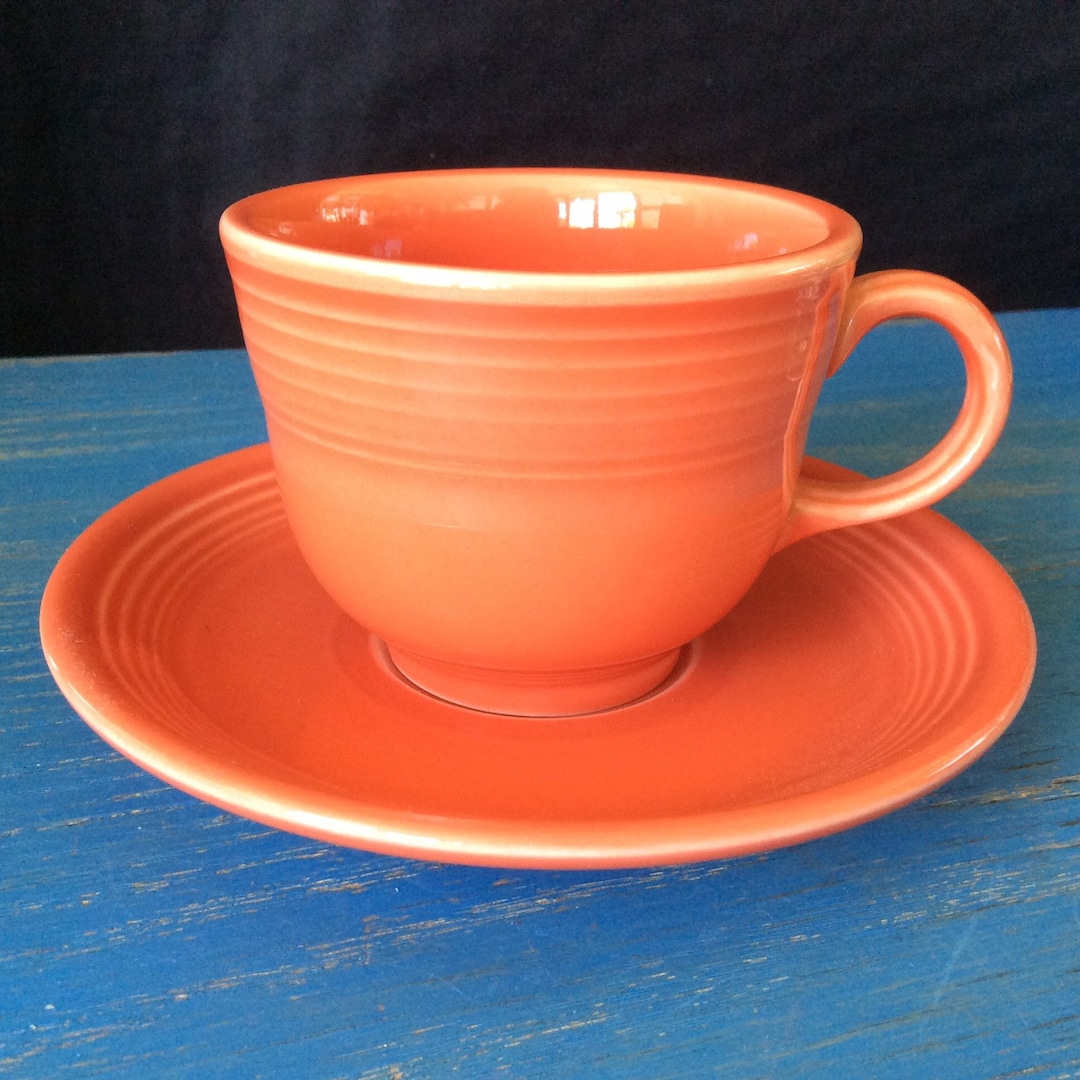 Fiesta Tea Cup . .fiestaware . Midcentury Dishes - Etsy