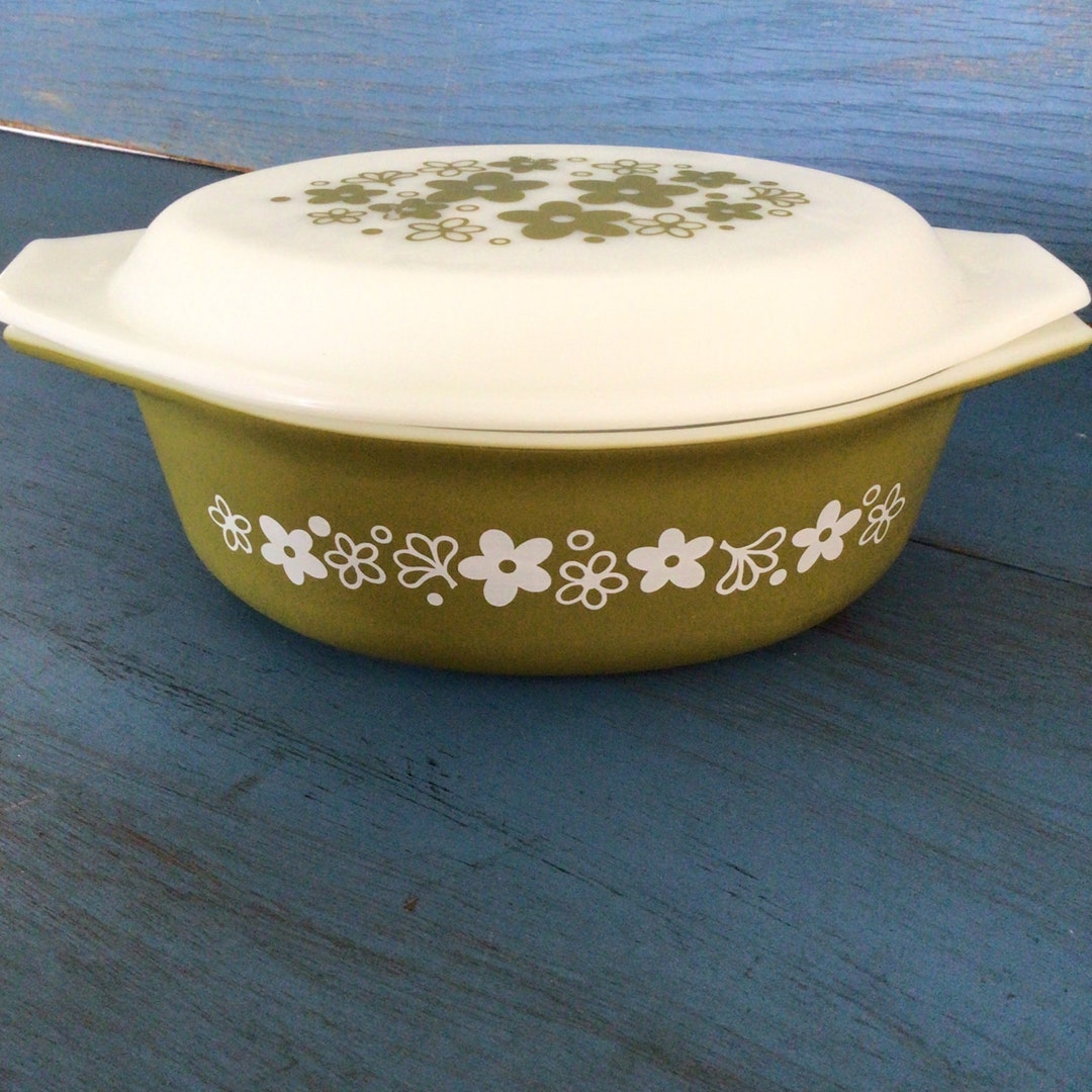 Pyrex. Vintage Oval Casserole, Spring Blossom. M.C. Opal Casserole. - Etsy