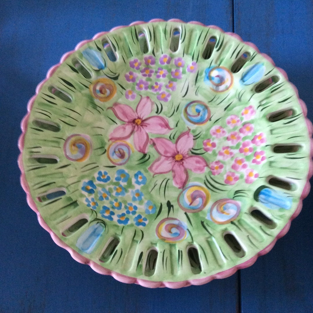 Ceramics. Diner Plates, Decorative Plates, Colorful Plates, Floral ...