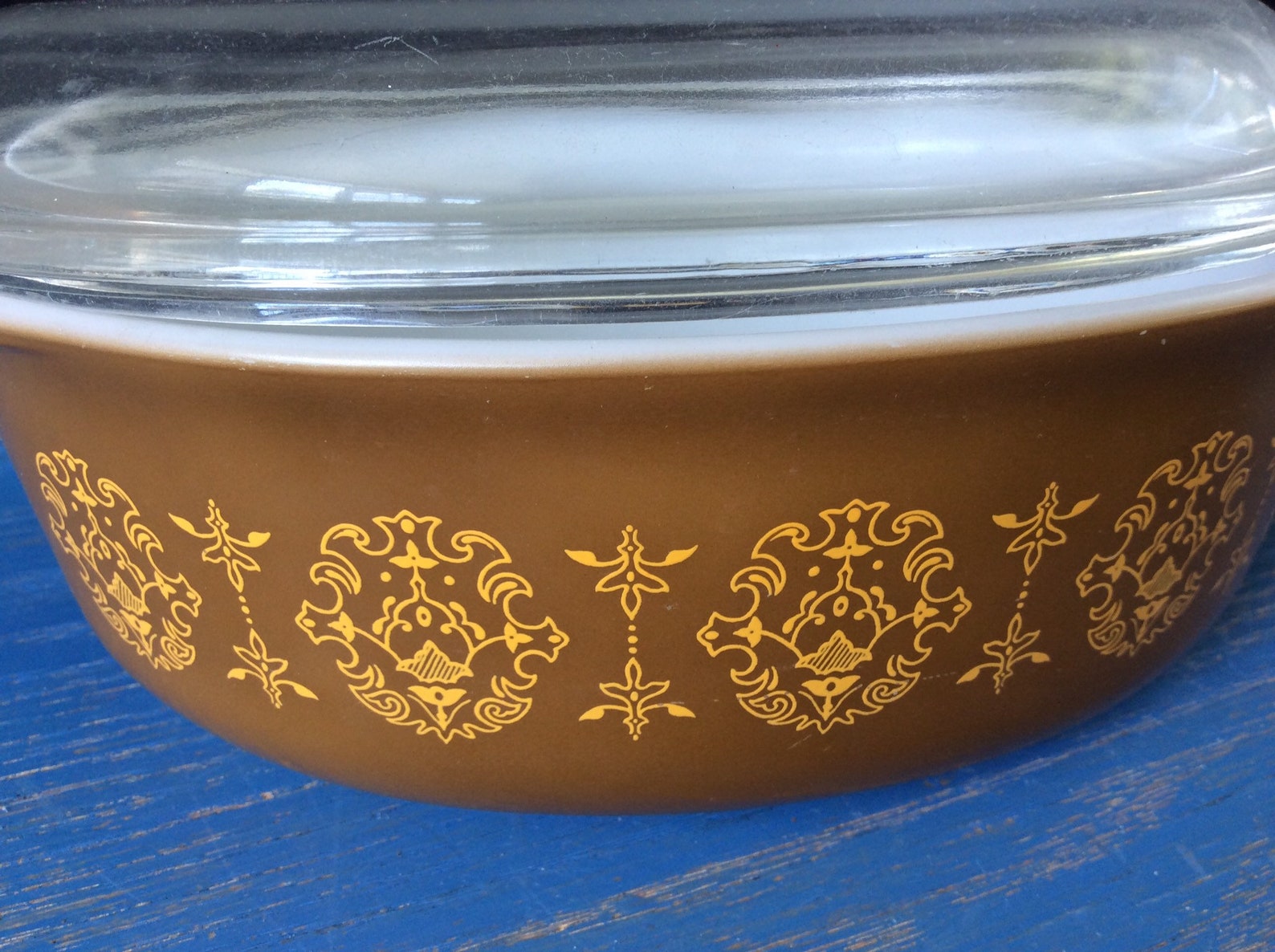 Pyrex Vintage Pyrex 043 Casserole Brown Kitchen Pyrex - Etsy