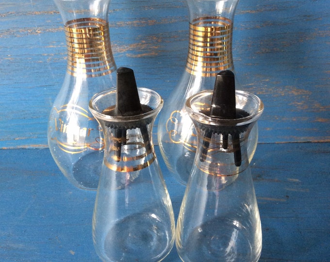 Pyrex Salt Pepper Set Oil Vinegar Set. Serving Condiments Set . Vintage ...