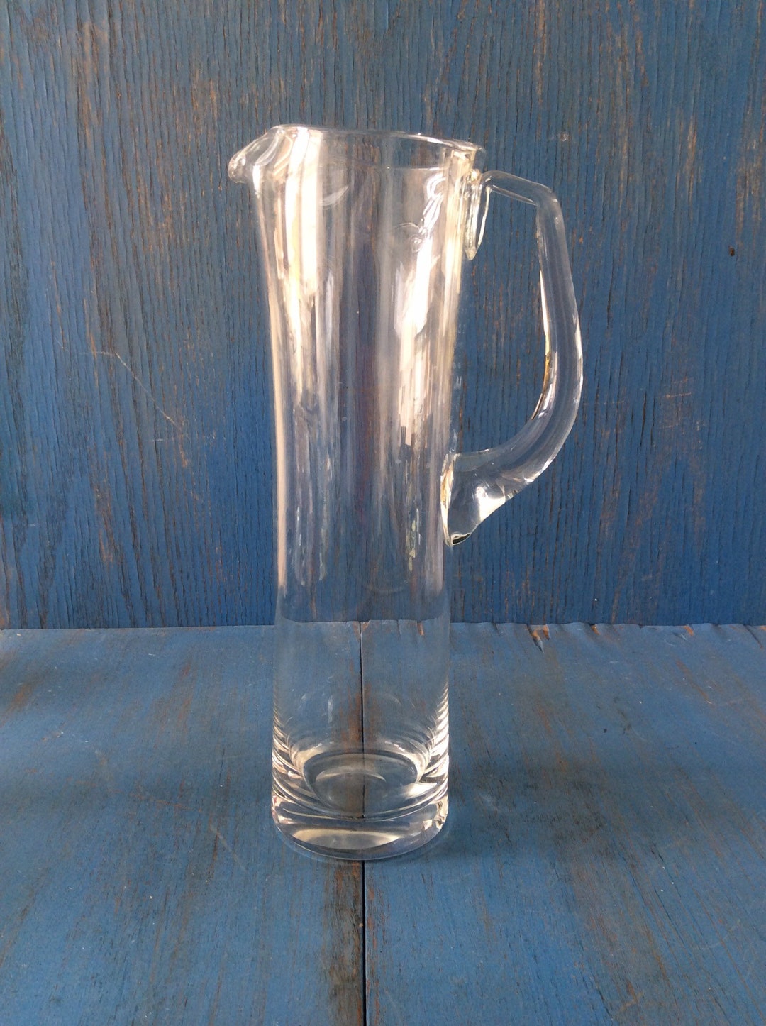 Pitcher. Vintage Pitcher,glass Pitcher, Bar Ware, Midcentury Glass ...