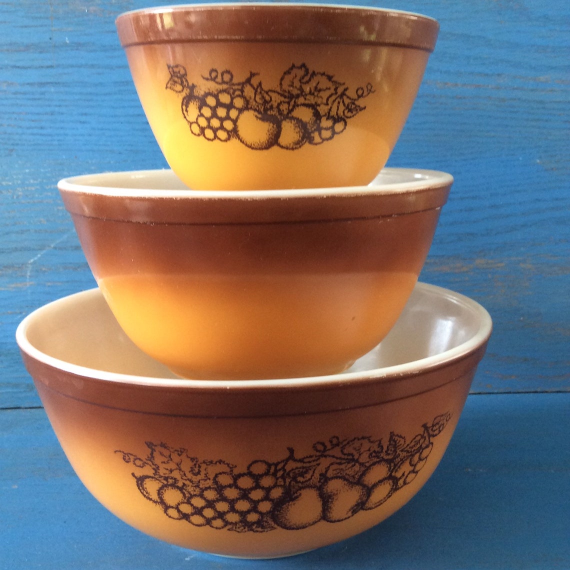 Pyrex Setpyrex Old Orchard Bowl Set Vintage Pyrex Bowl Set | Etsy