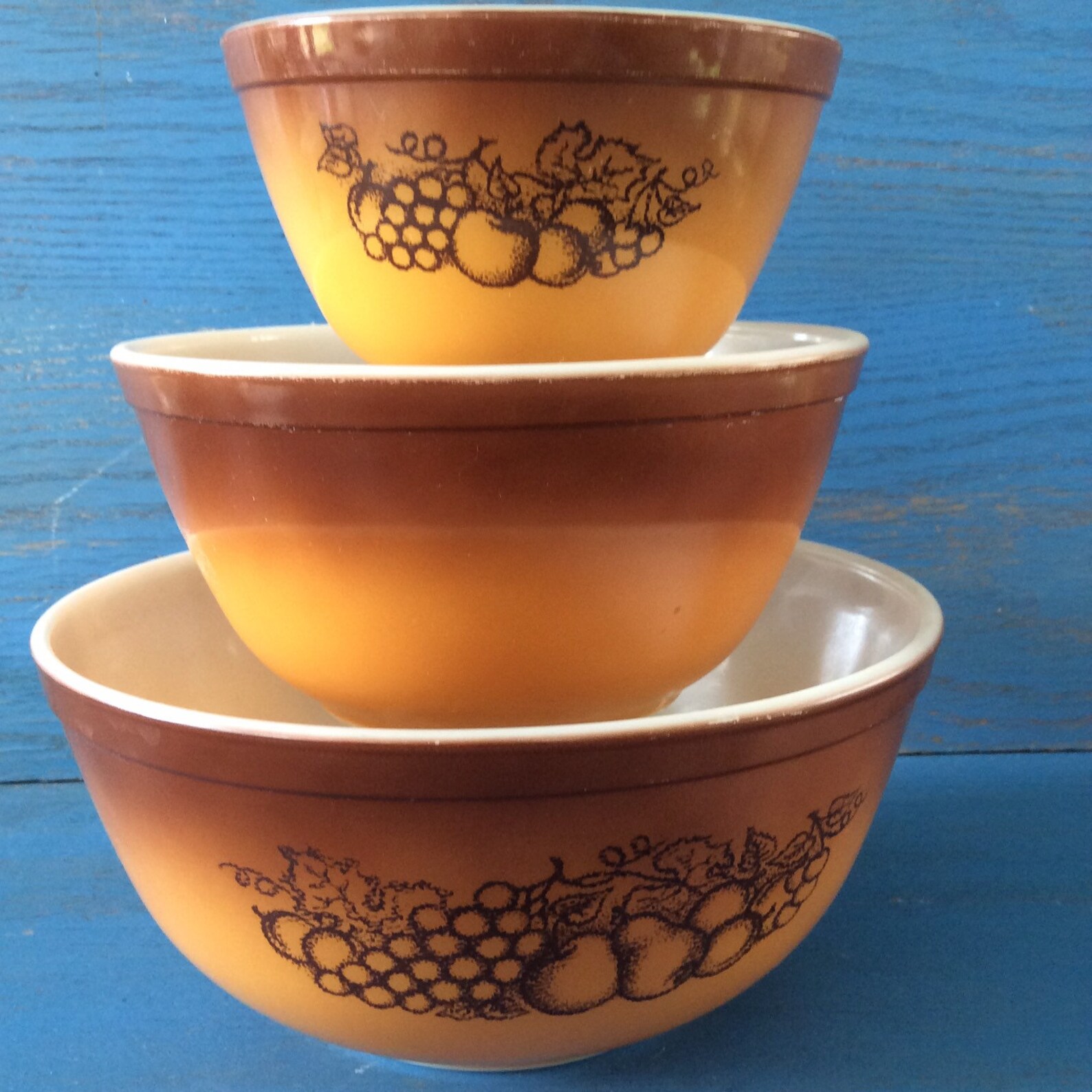 Pyrex Setpyrex Old Orchard Bowl Set Vintage Pyrex Bowl Set | Etsy