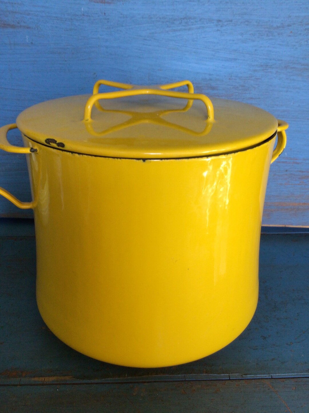 Dansk . Large Yellow Cooking Pot. Midcentury Enamel. - Etsy