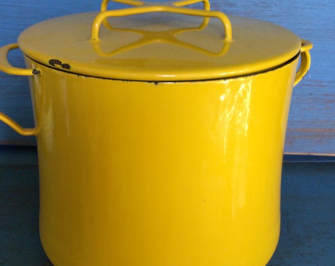 Dansk . Large Yellow Cooking Pot. Midcentury Enamel. - Etsy