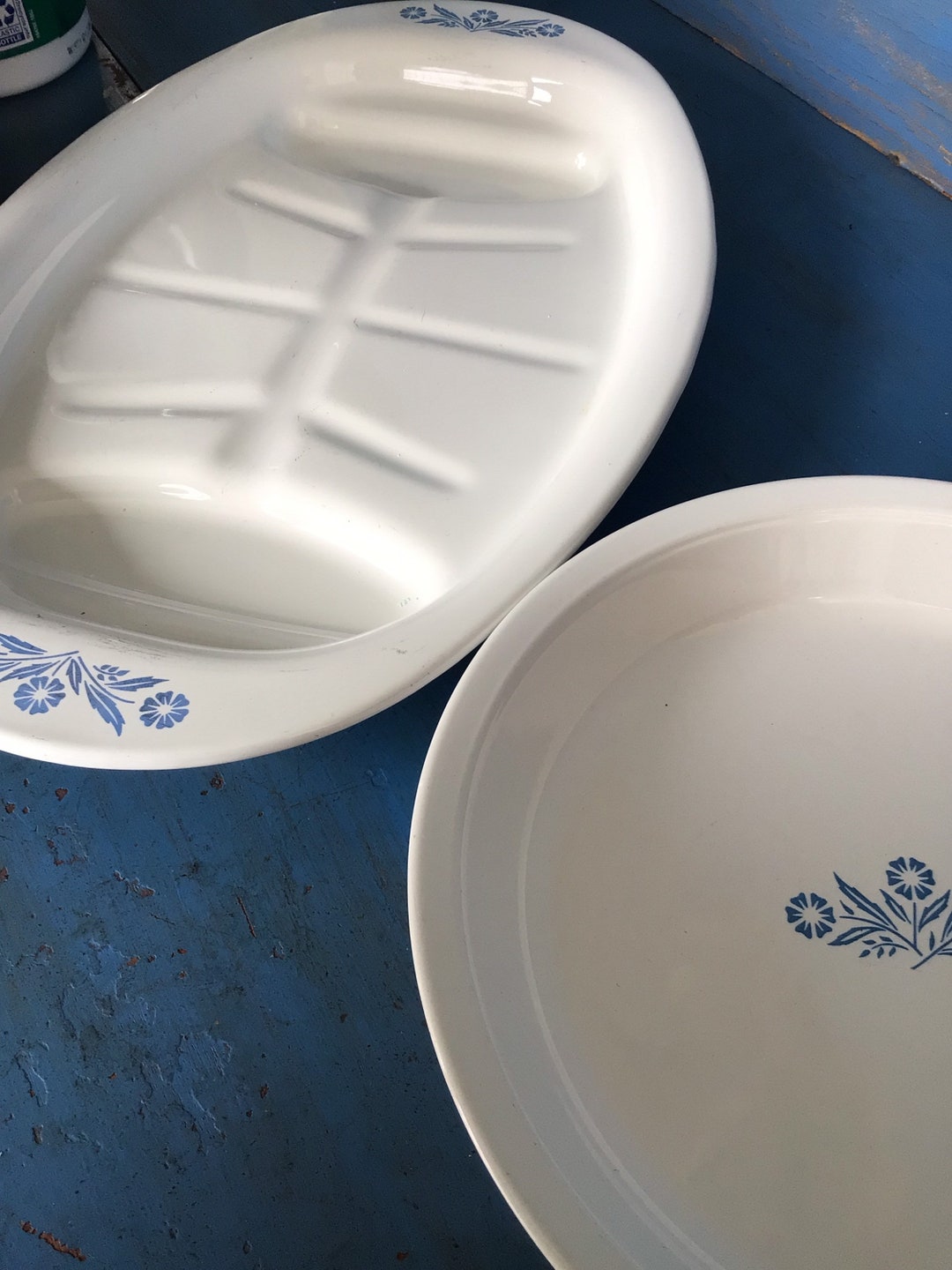 Corning Ware Set .vintage Glass Platter and Pie Plate. Corning Ware ...