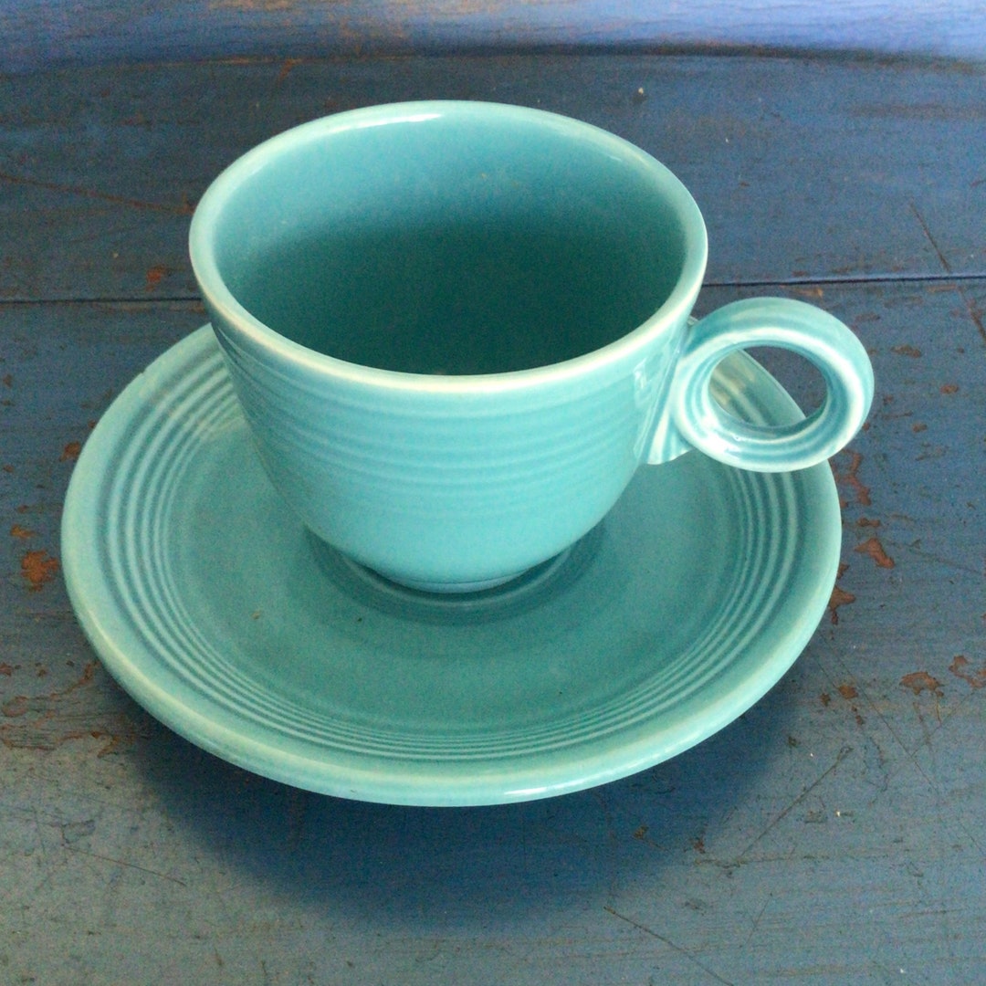 Fiesta Tea Cup . Vintage Fiesta Turquoise Ware. - Etsy