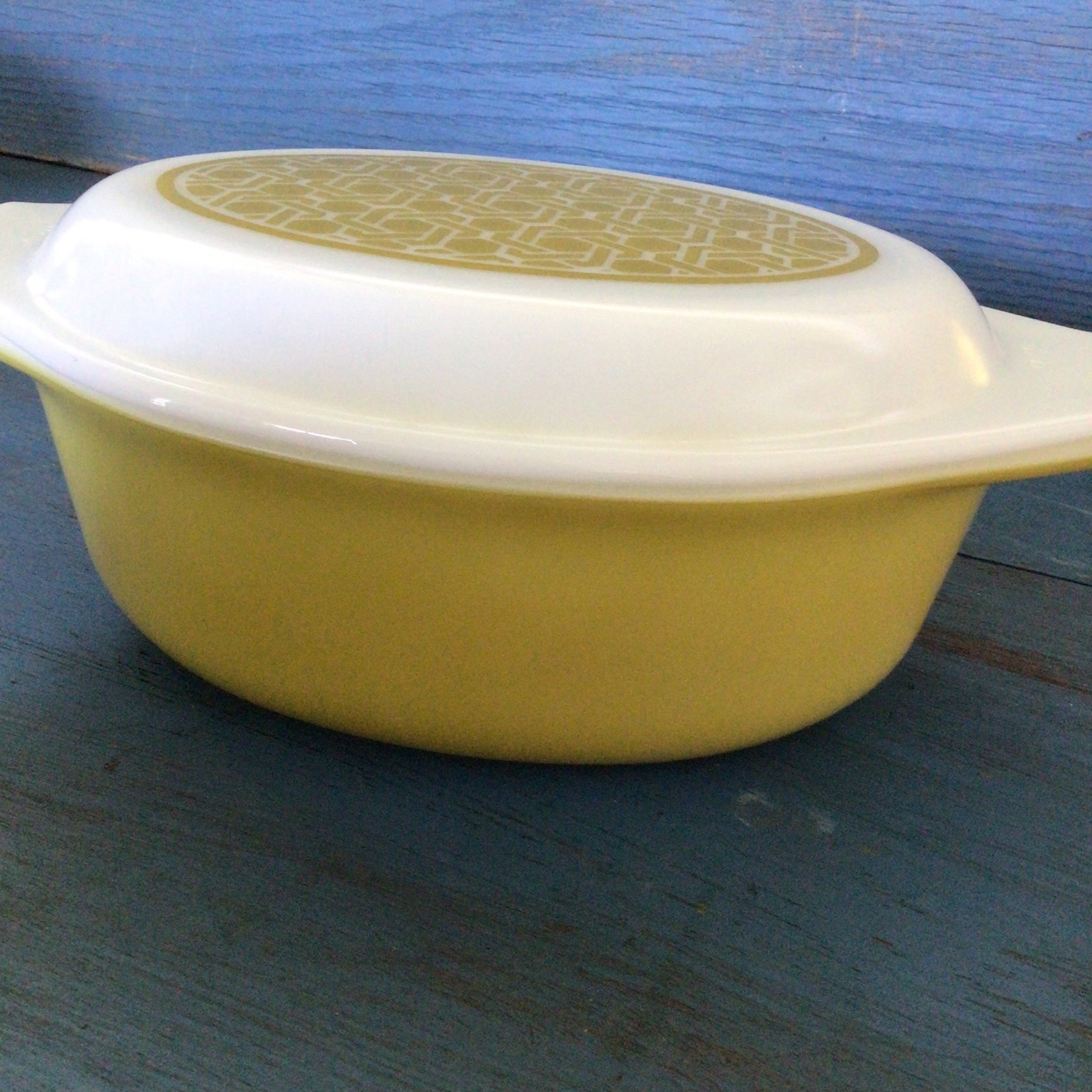 Pyrex, Vintage Wicker, Promotional Pattern Oval Casserole. - Etsy