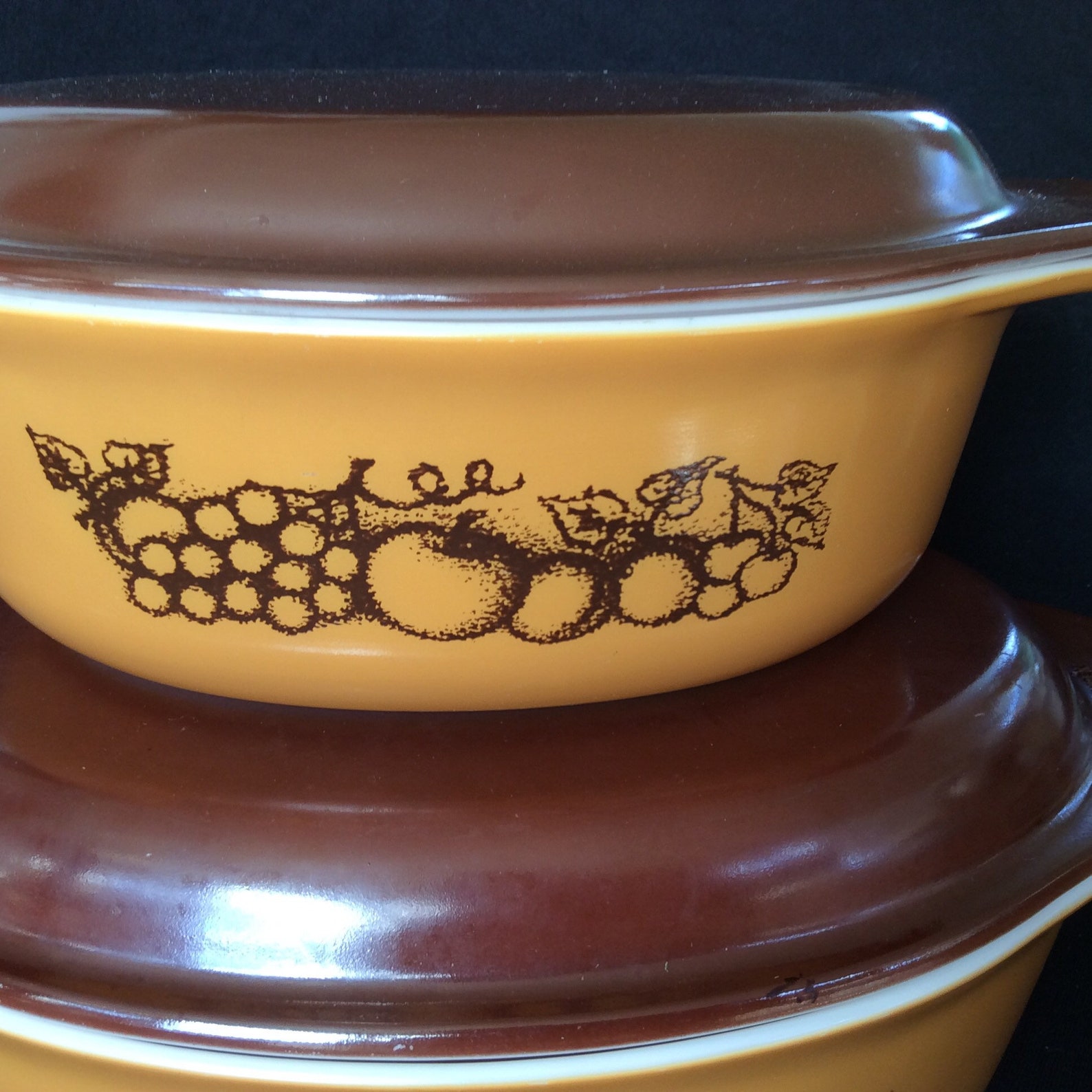 Pyrex Vintage Casserole Set Retro Casserole Mid-century Pyrex Casserole ...