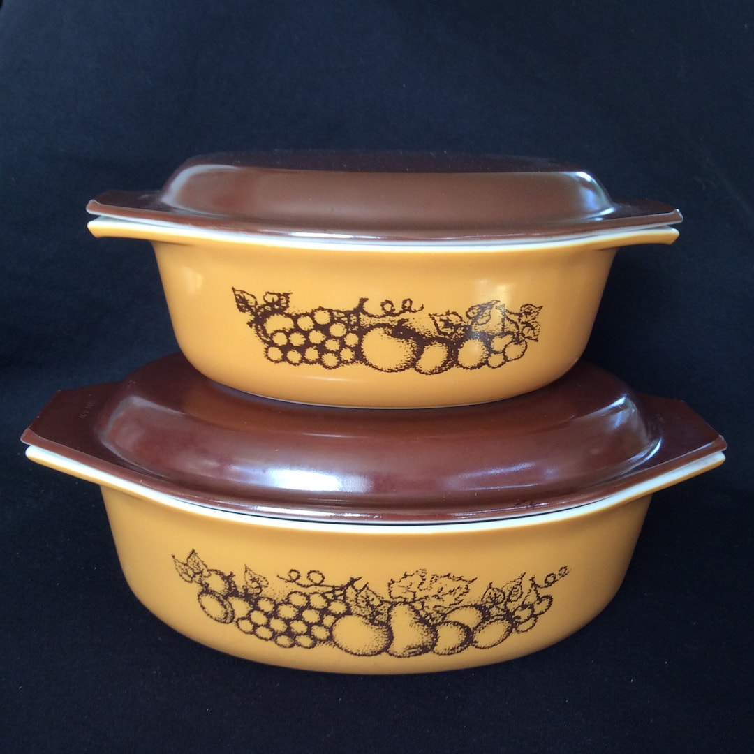Pyrex Vintage Casserole Set Retro Casserole Mid-century - Pyrex ...