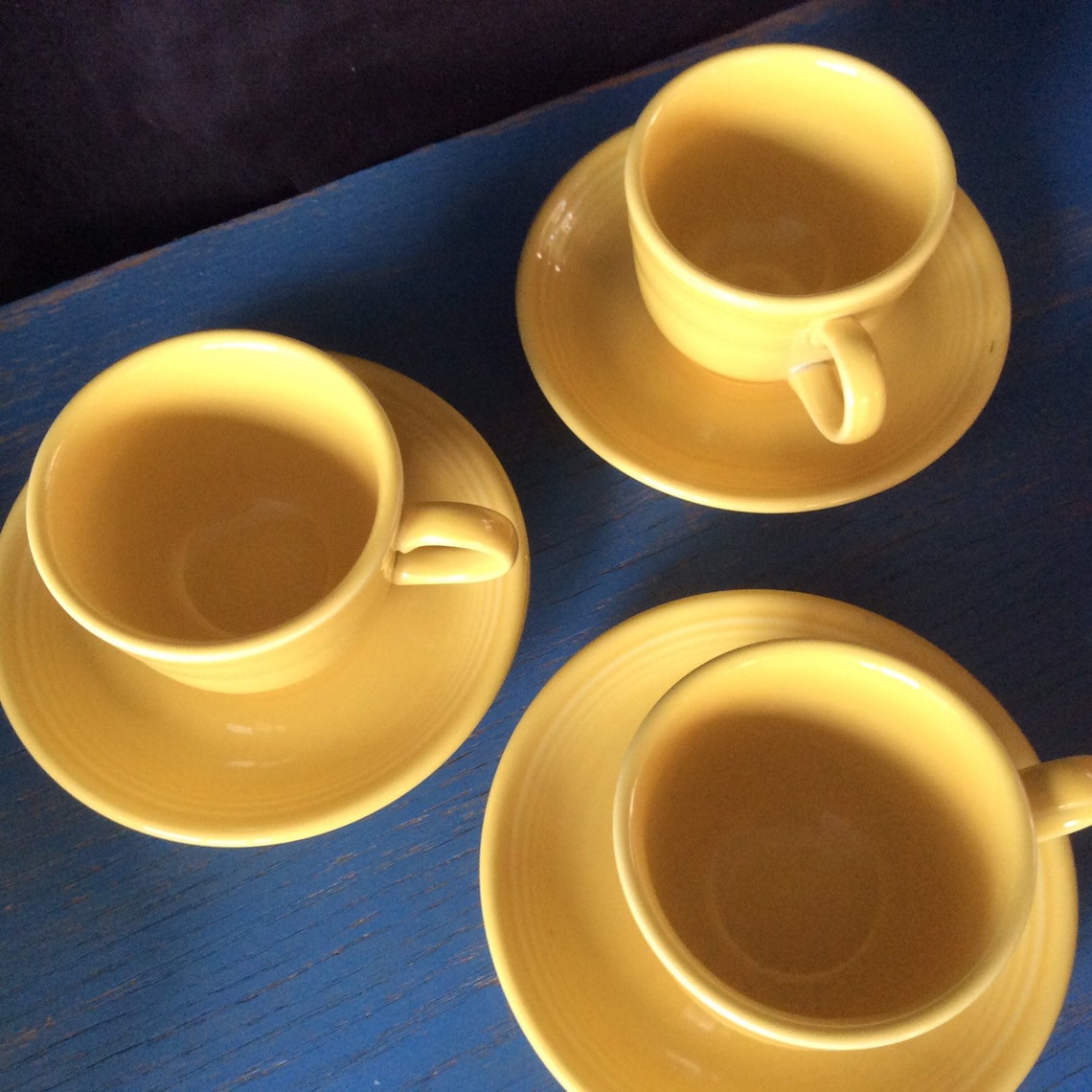 Fiesta ware tea cup set yellow fiesta ware set . | Etsy
