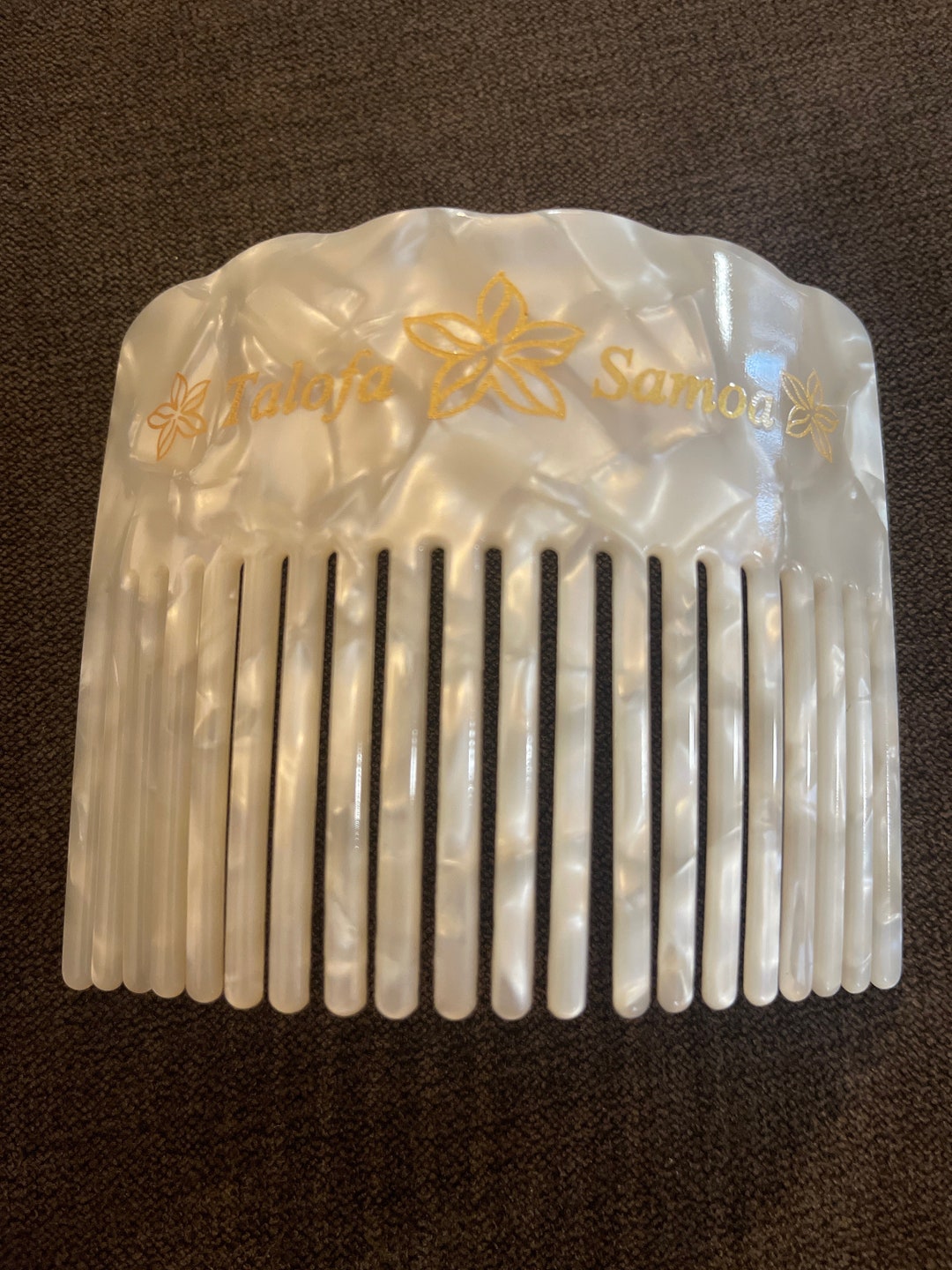 Hawaiian Samoan Acrylic Talofa Samoa White Pearl Faux Tortoise Turtle ...