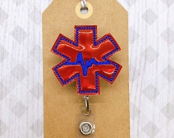 Glitter Badge Buddy/ Badge Buddy/paramedic Badge Buddy/ems Badge Buddy ...