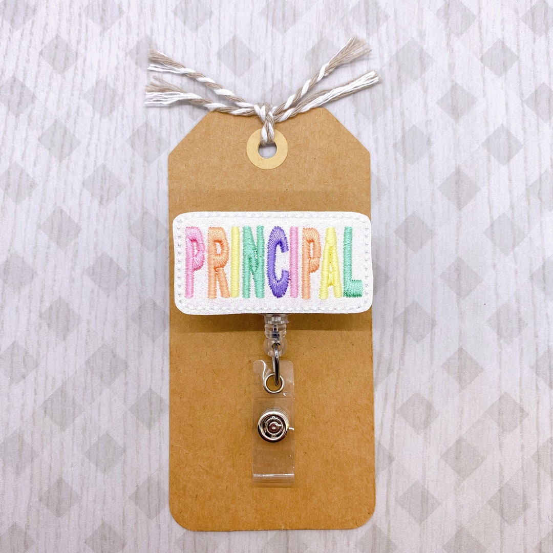 Principal Badge Reel, School Principal Badge Holder, School Lanyard ...