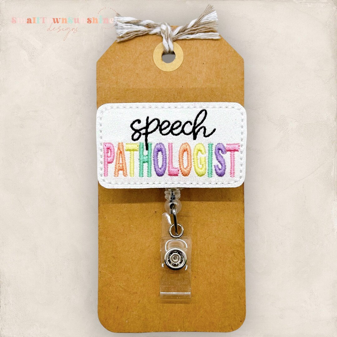 Speech Pathologist Badge Reel, SP Badge Holder, SLP Assistant Badge ...