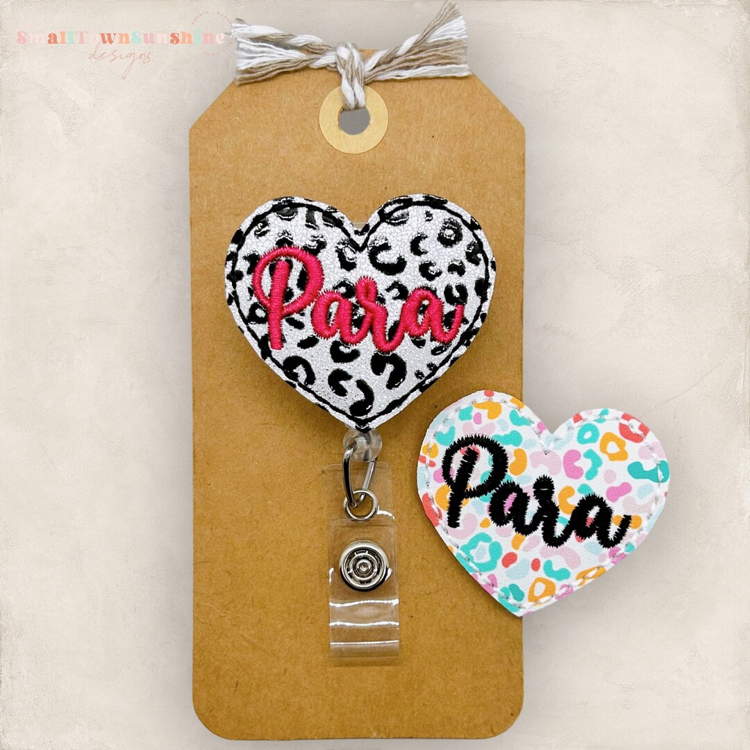 Leopard Para Badge Reel, Paraprofessional Badge Holder, School Lanyard ...