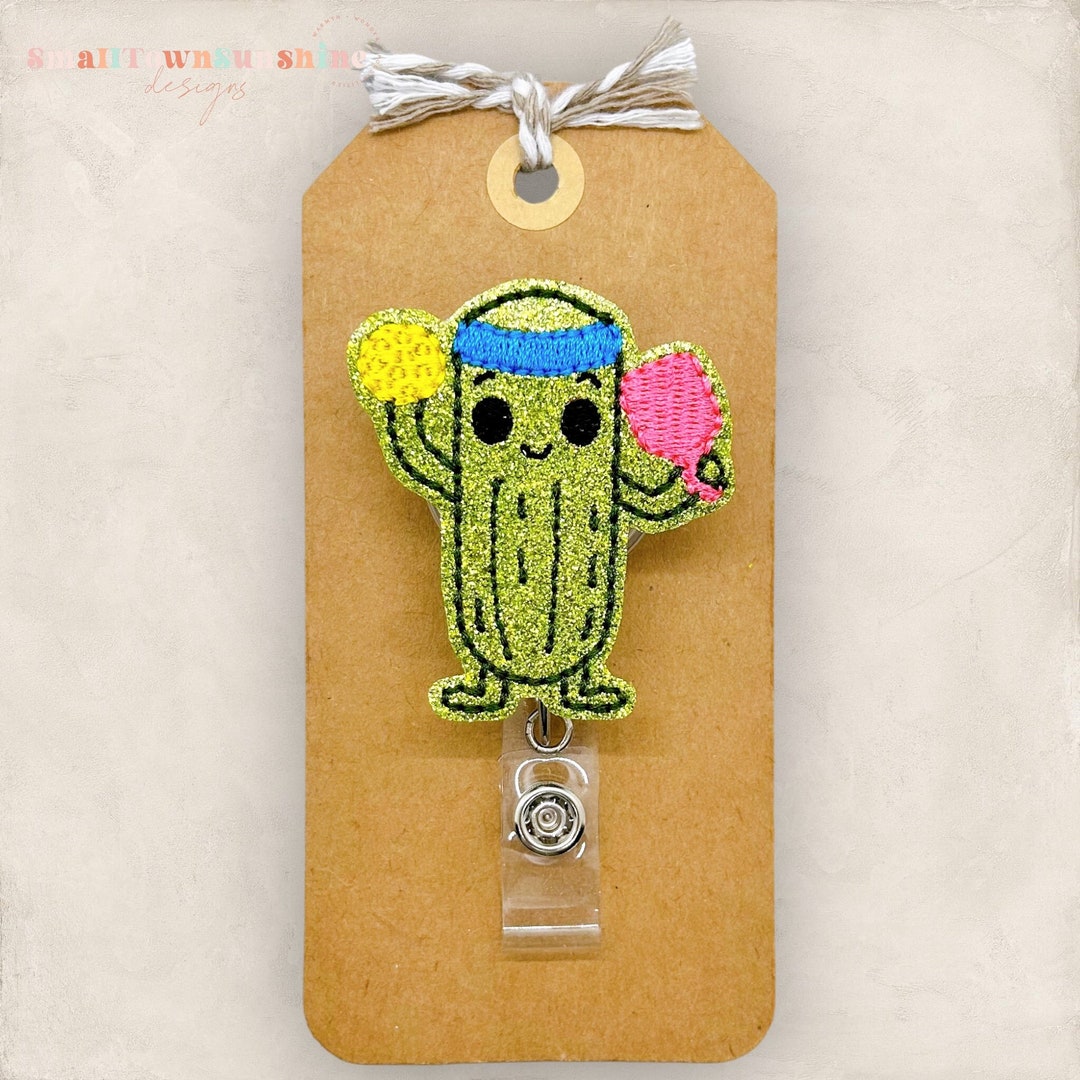 Pickleball Badge Reel, Sport Badge, Pickle Badge Reel, Nurse Badge Clip ...