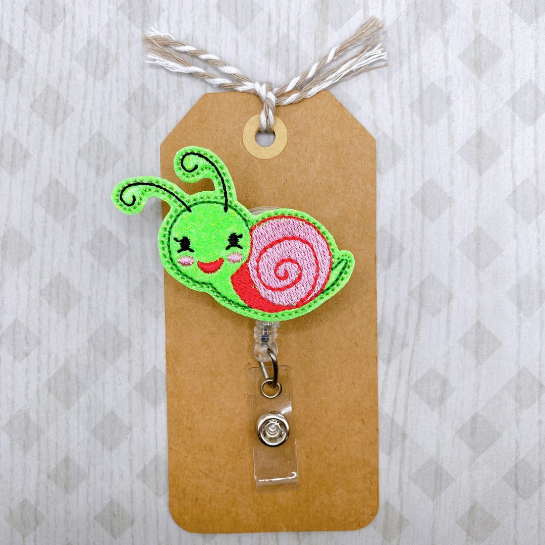 Snail Badge Reel Pediatric Nurse Badge Clip Nurse Badge - Etsy UK