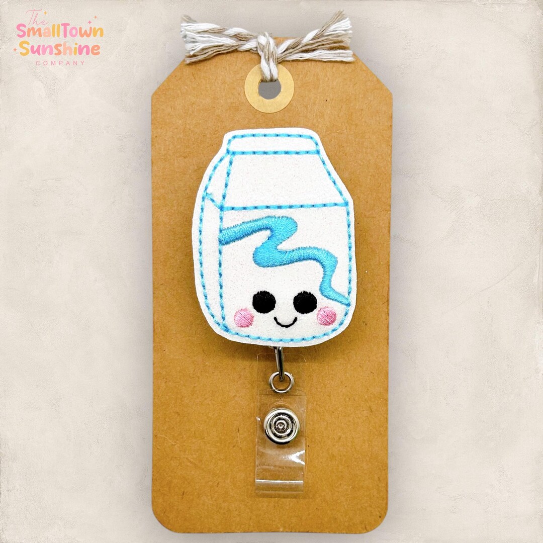 Milk Carton Badge Reel, Nurse Badge Clip, Teacher Lanyard, Lunch Lady ...