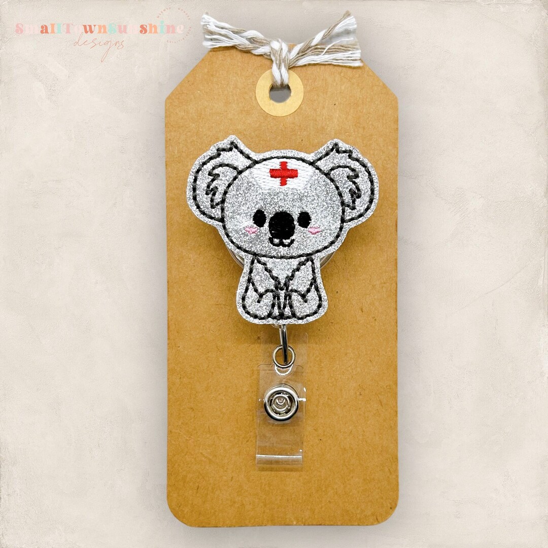 Koala Nurse Badge Reel, Animal Badge Clip, Nurse Badge Reel, School ...