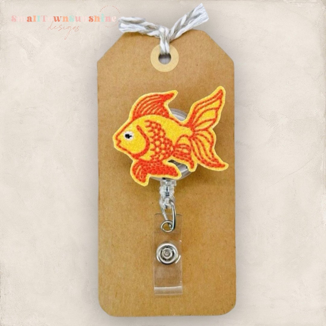 Goldfish Badge Reel, Orange Fish Badge Reel, Nurse Badge Holder ...