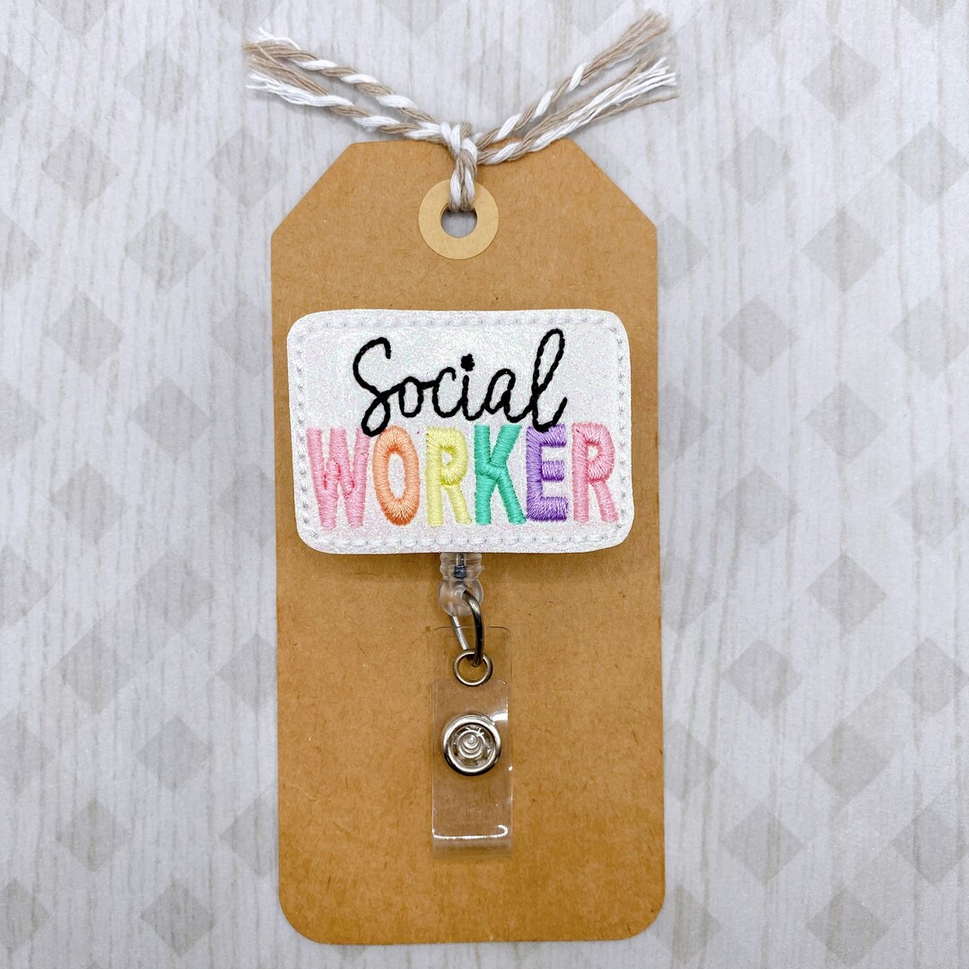 Social Worker Badge Reel Social Worker ID Badge Holder - Etsy