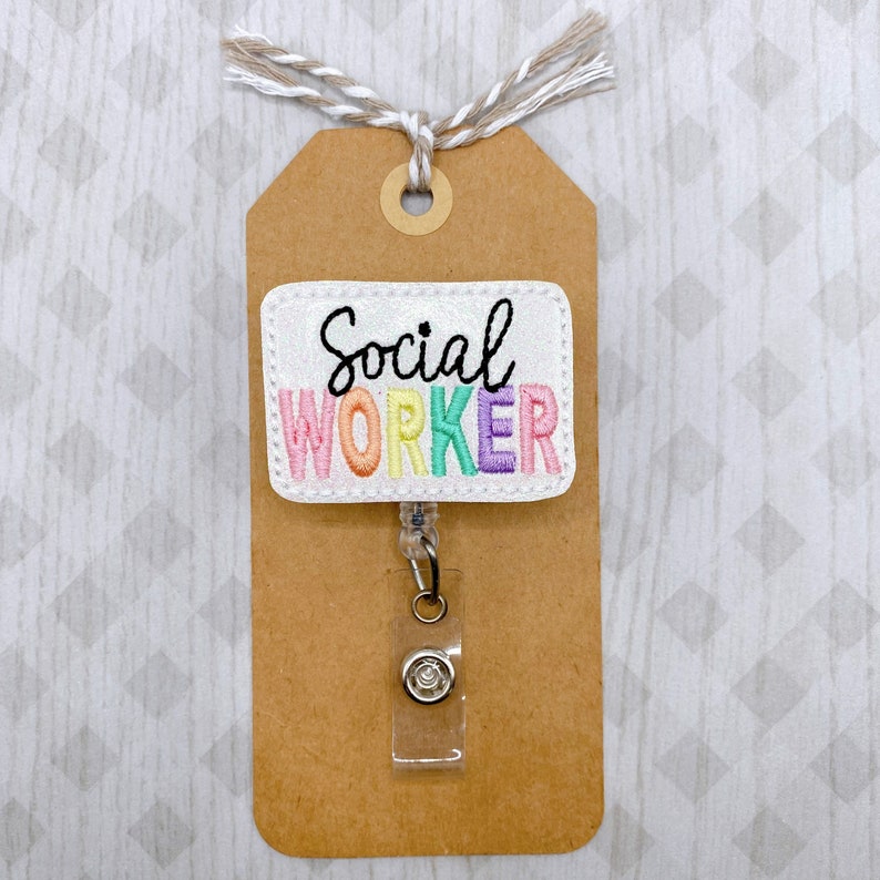Social Worker Badge Reel Social Worker ID Badge Holder - Etsy