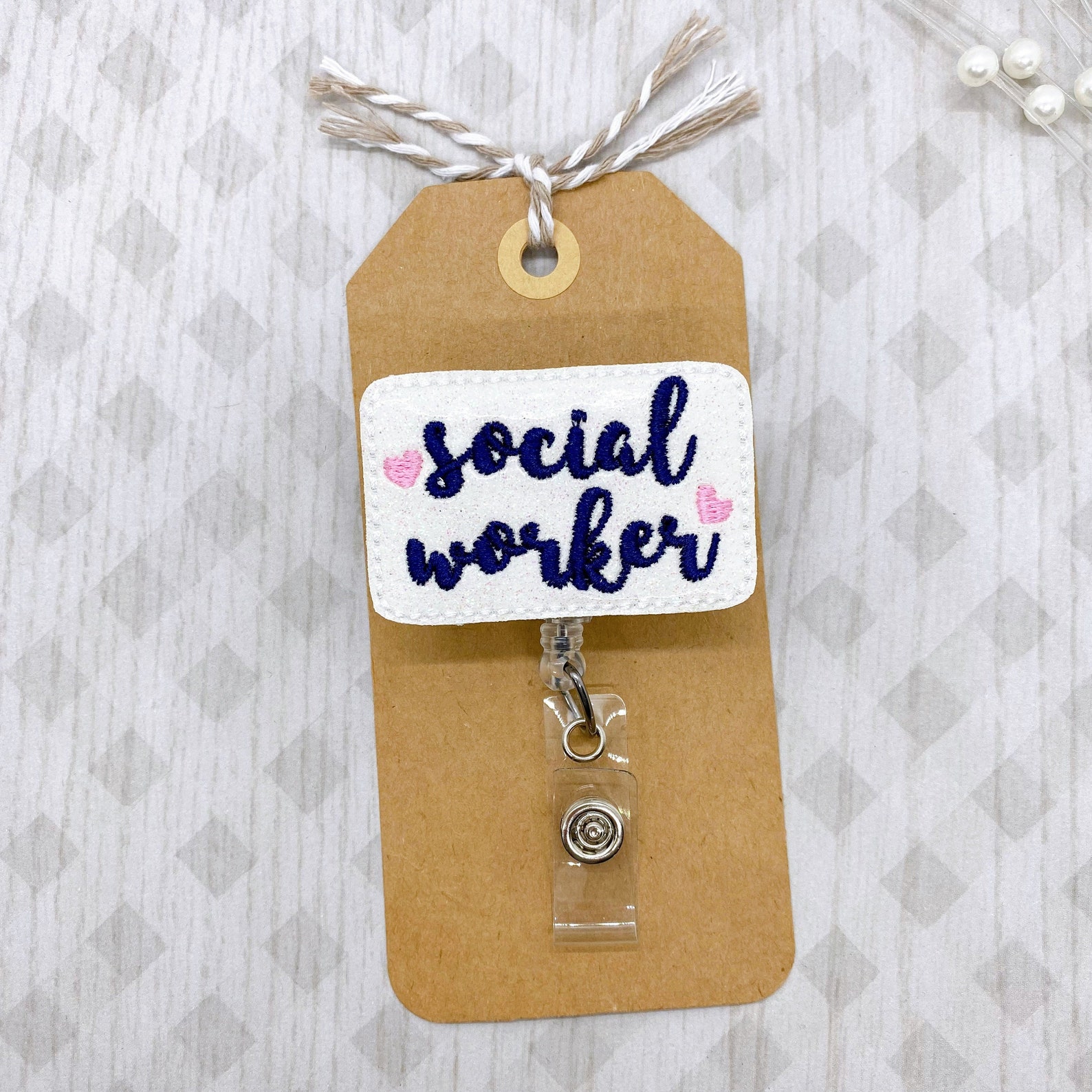 Social Worker Badge Reel Social Worker ID Badge Holder | Etsy