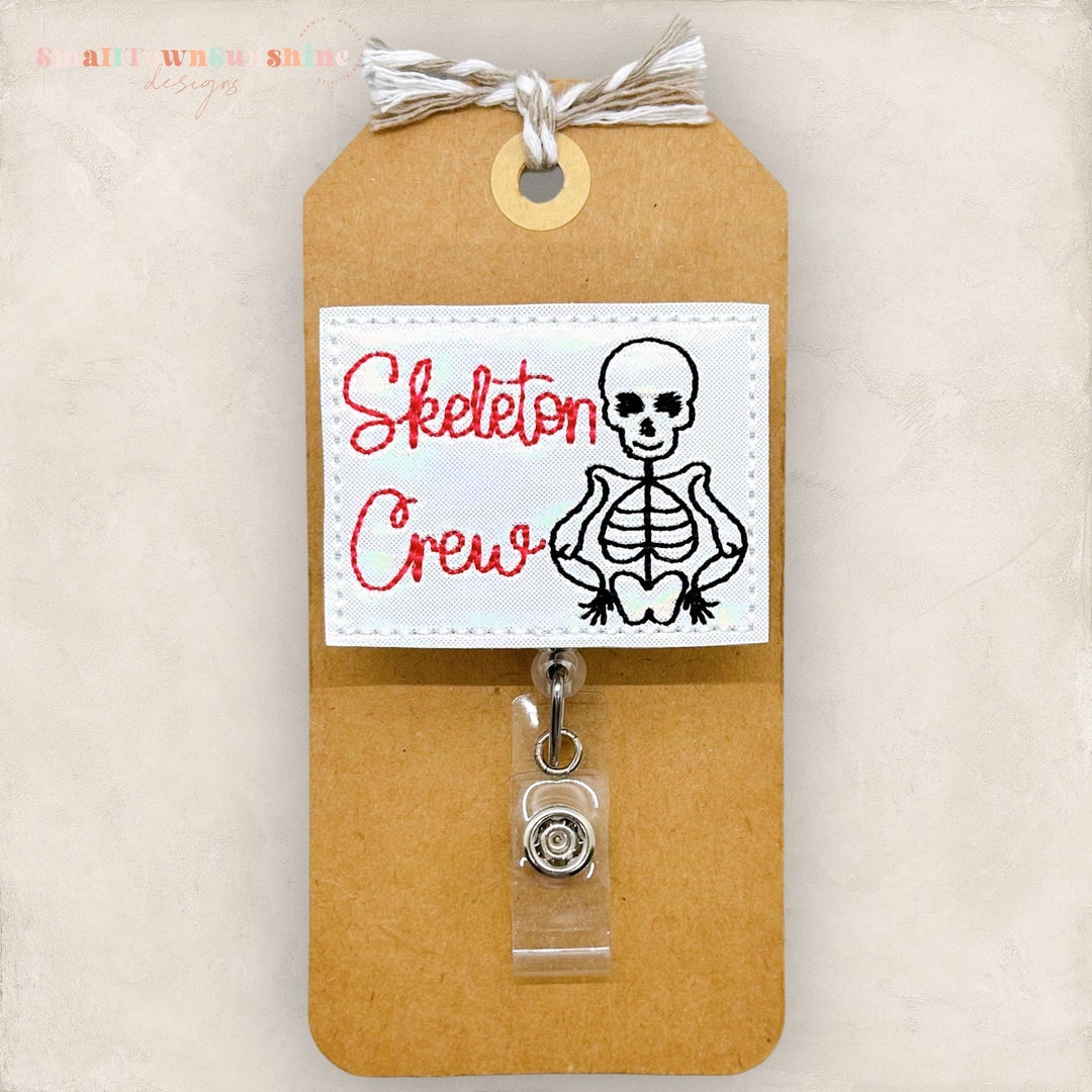 Skeleton Crew Badge Reel, Radiology Badge Reel, Rad Tech Name Tag ...