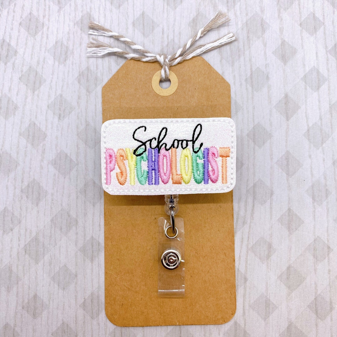 School Psychologist Badge Reel Psychology Badge Holder - Etsy