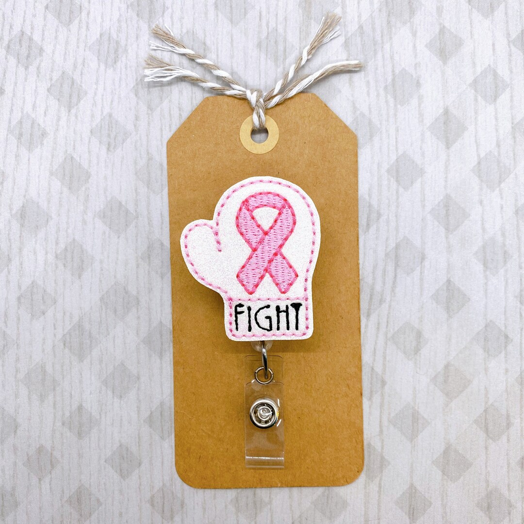 Breast Cancer Badge Reel Fight Cancer Badge Reel Oncologist - Etsy