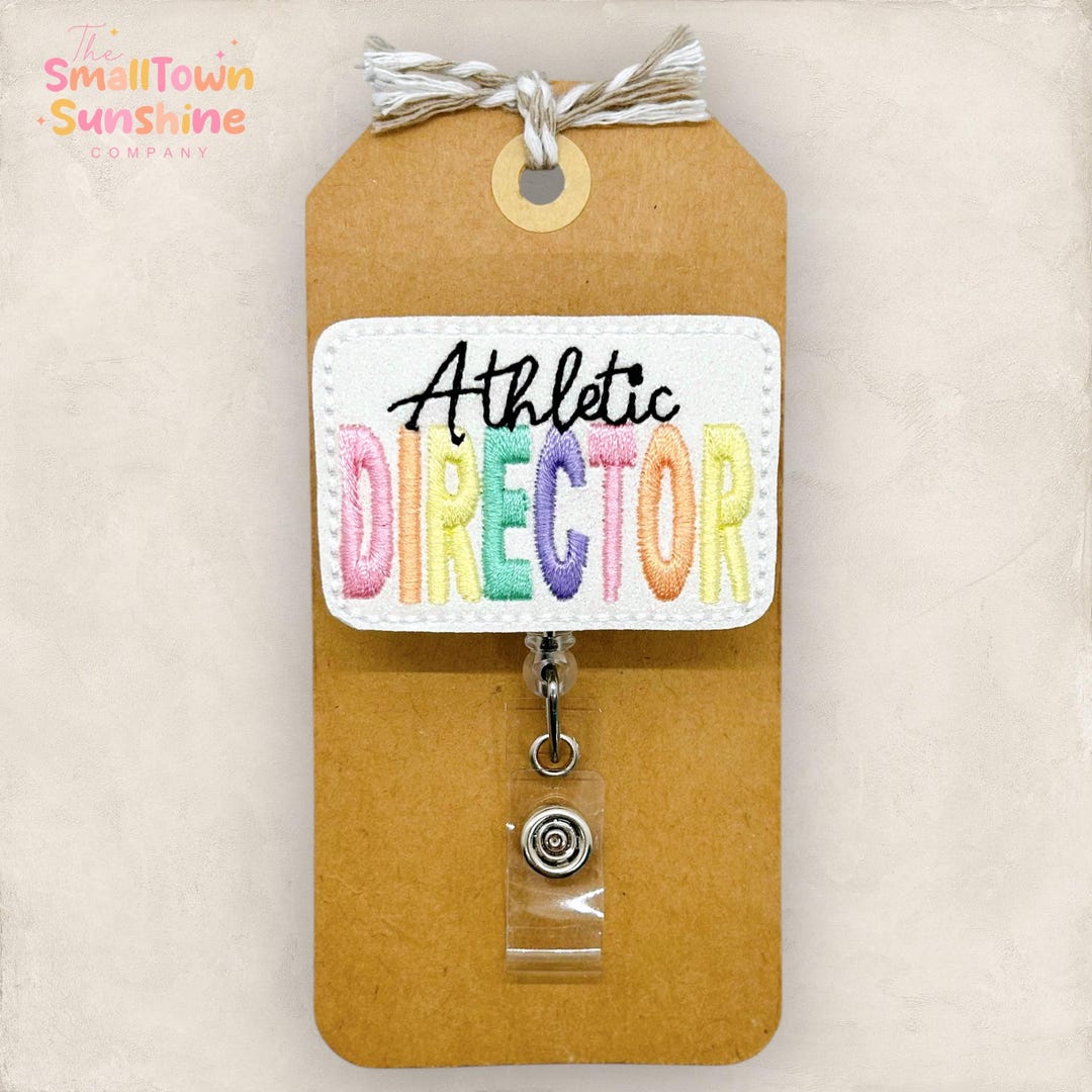Athletic Director Badge Reel, Athletics Badge Holder, School Lanyard ...