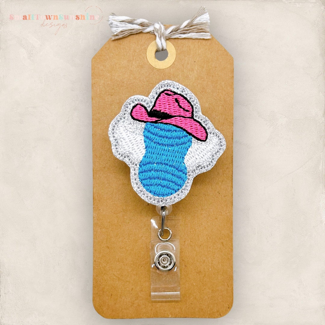 Flying Cowgirl Peanut Ball Badge Reel, Labor & Delivery Badge ...