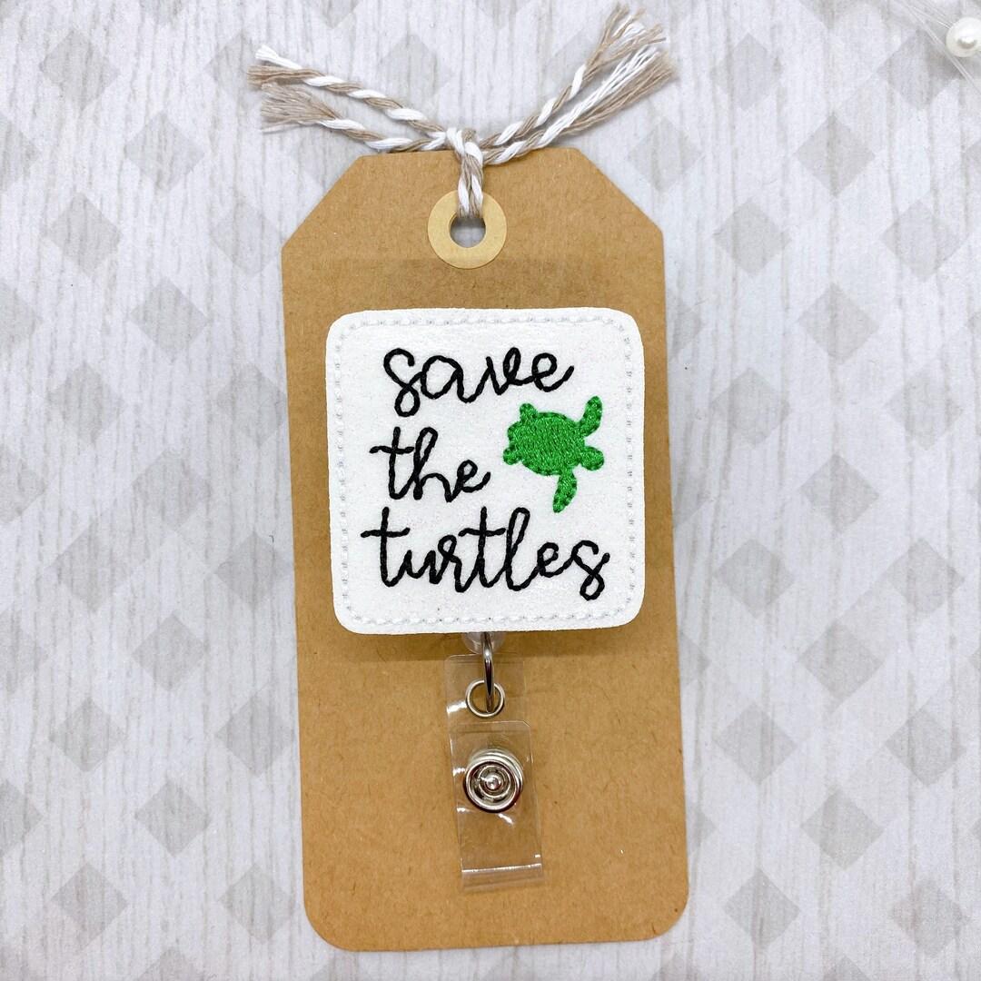 Save the Turtles Badge Reel, Turtle Badge Reel, Turtle Awareness Badge ...