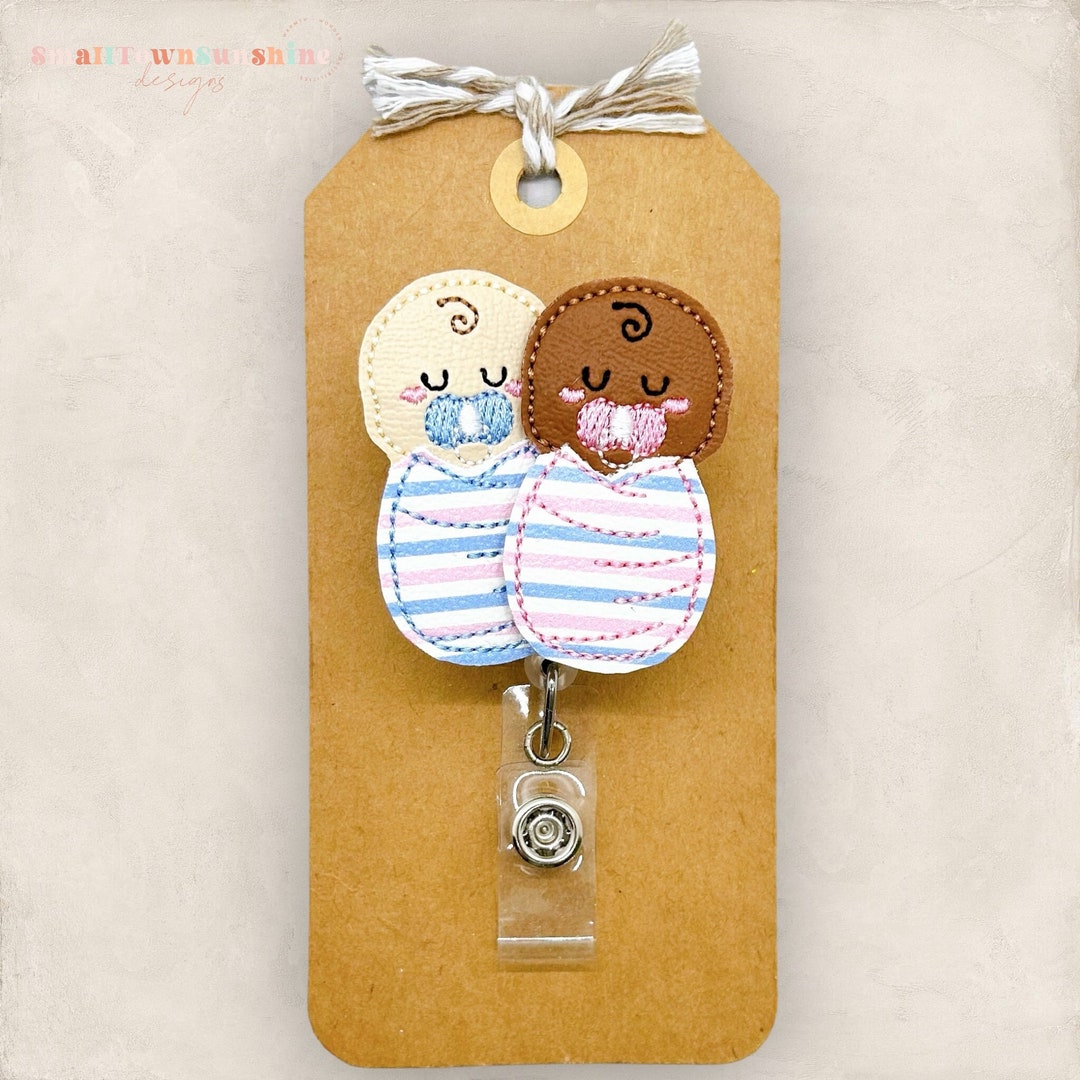 Diverse Newborn Babies Badge Reel, Swaddled Baby Badge Reel, L & D ...